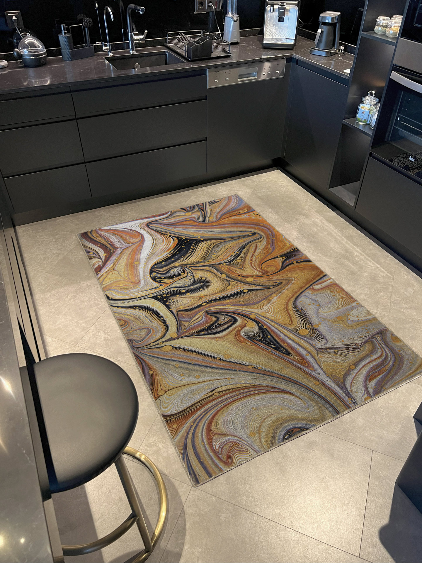 Orren Ellis Mira Light-Toned Multi-Colored Surrealist Wavy Abstract ...