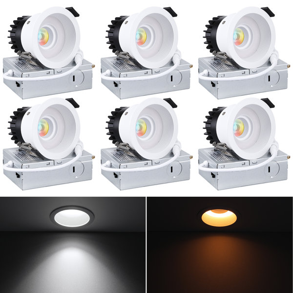TORCHSTAR 5CCT 2" LED Recessed Light with Night Light, Anti-Glare ...
