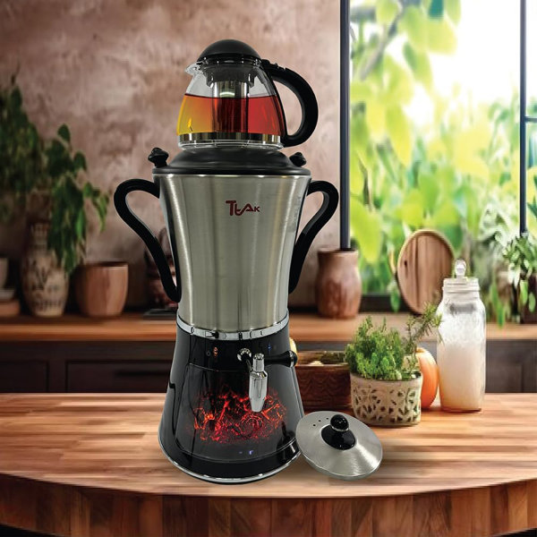 Ttak Houseware Electric Stainless Steel Samovar Masterpiece Fireplace ...