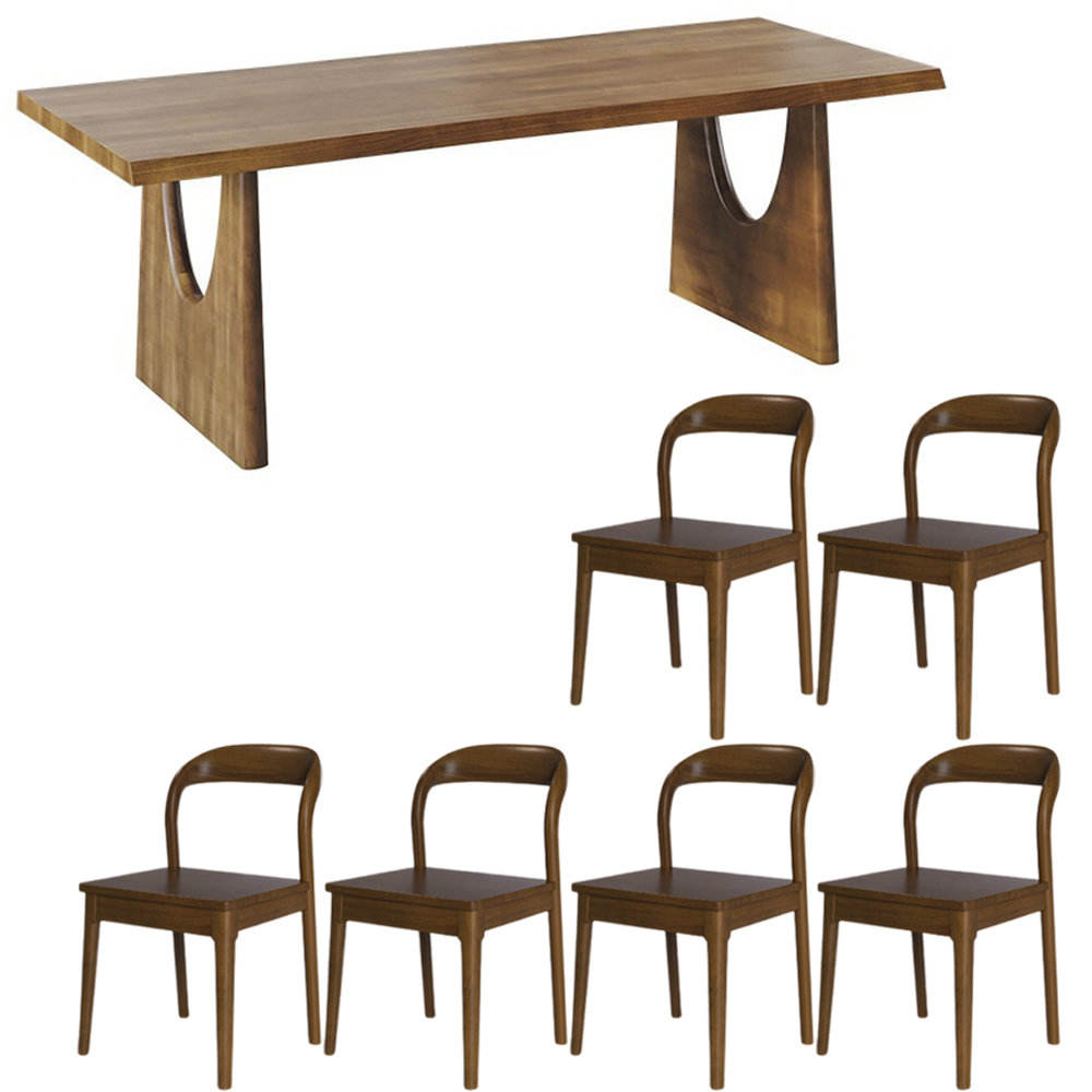 Waagy American style solid wood retro table set | Wayfair