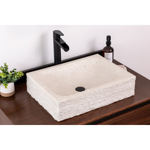 Laguna Marble Rustic Stone Rectangular Vessel Bathroom Sink & Reviews ...