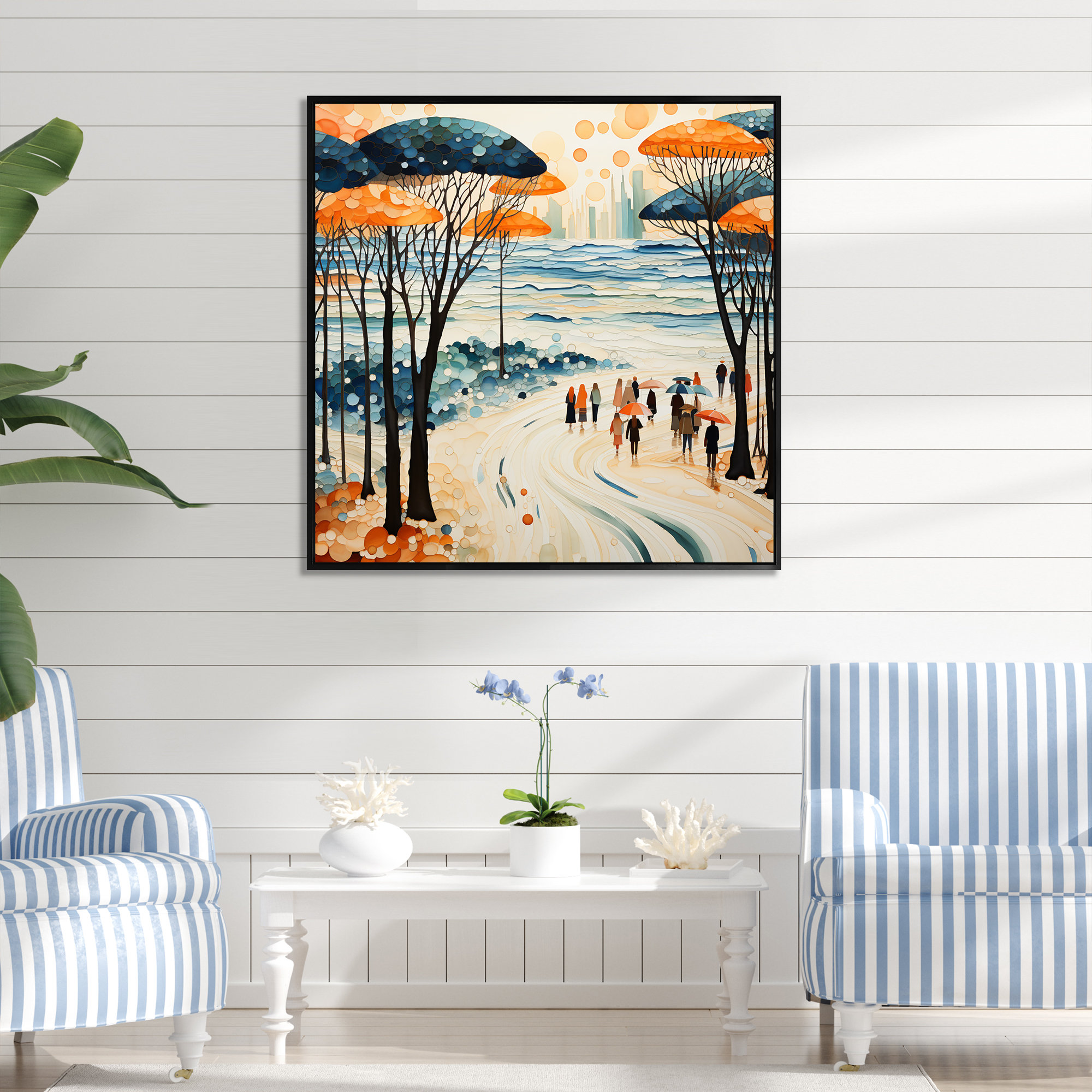 Winston Porter Beach Day Umbrella Parade I - Beach People Wall Art ...