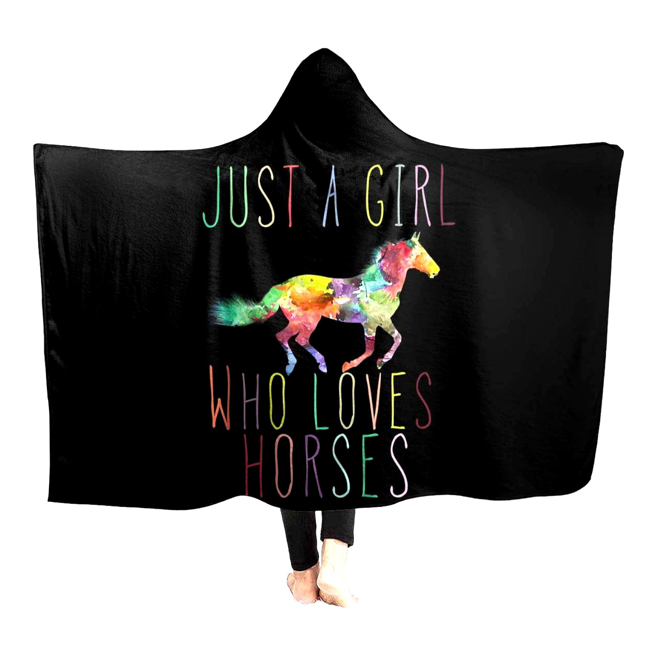 BRBCA EquestrianDreams Sherpa Hooded Blanket - Cozy Plush Wrap for ...