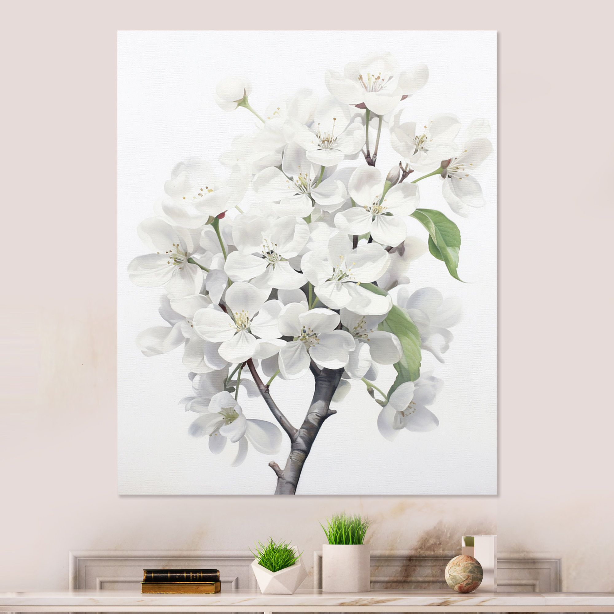 Winston Porter Apple Blossom Monochromatic Elegance XXIV - Apple ...