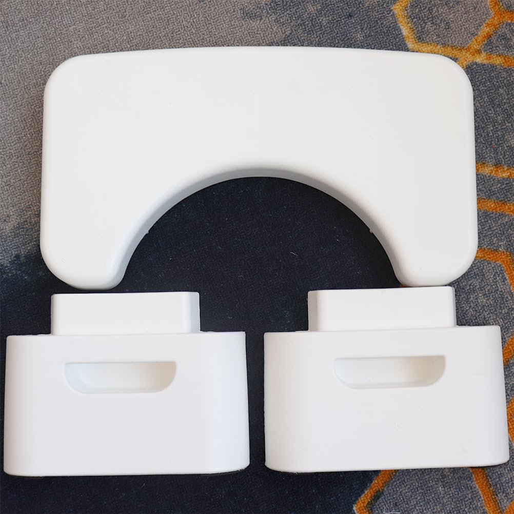 ACTIVE DOOR & WINDOW Folding Toilet Stool, Attachable Footstool, White ...
