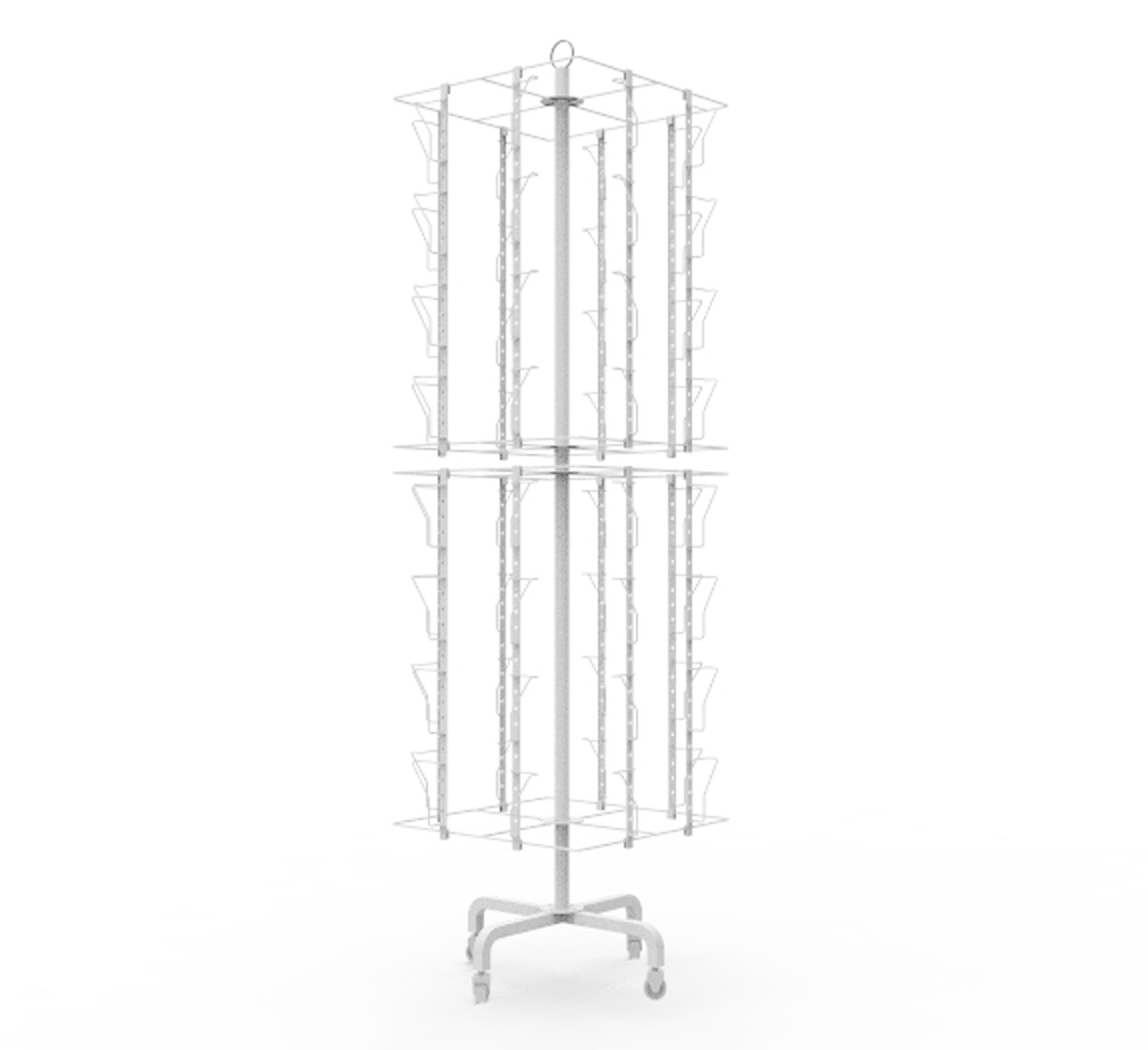 Inbox Zero® Up To 17.2" 32-Pocket Adjustable Display Rack, Double Tier ...