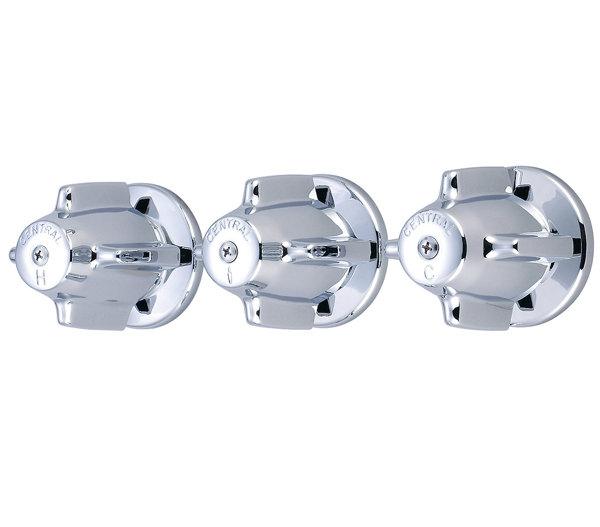 Central Brass 3 Handle Wall Valve Set | Wayfair