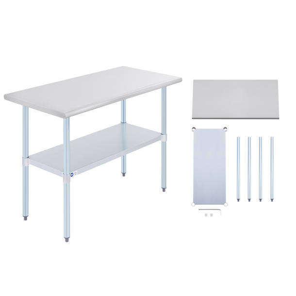 Amgood Stainless Steel Top Height-Adjustable Workbench & Reviews | Wayfair