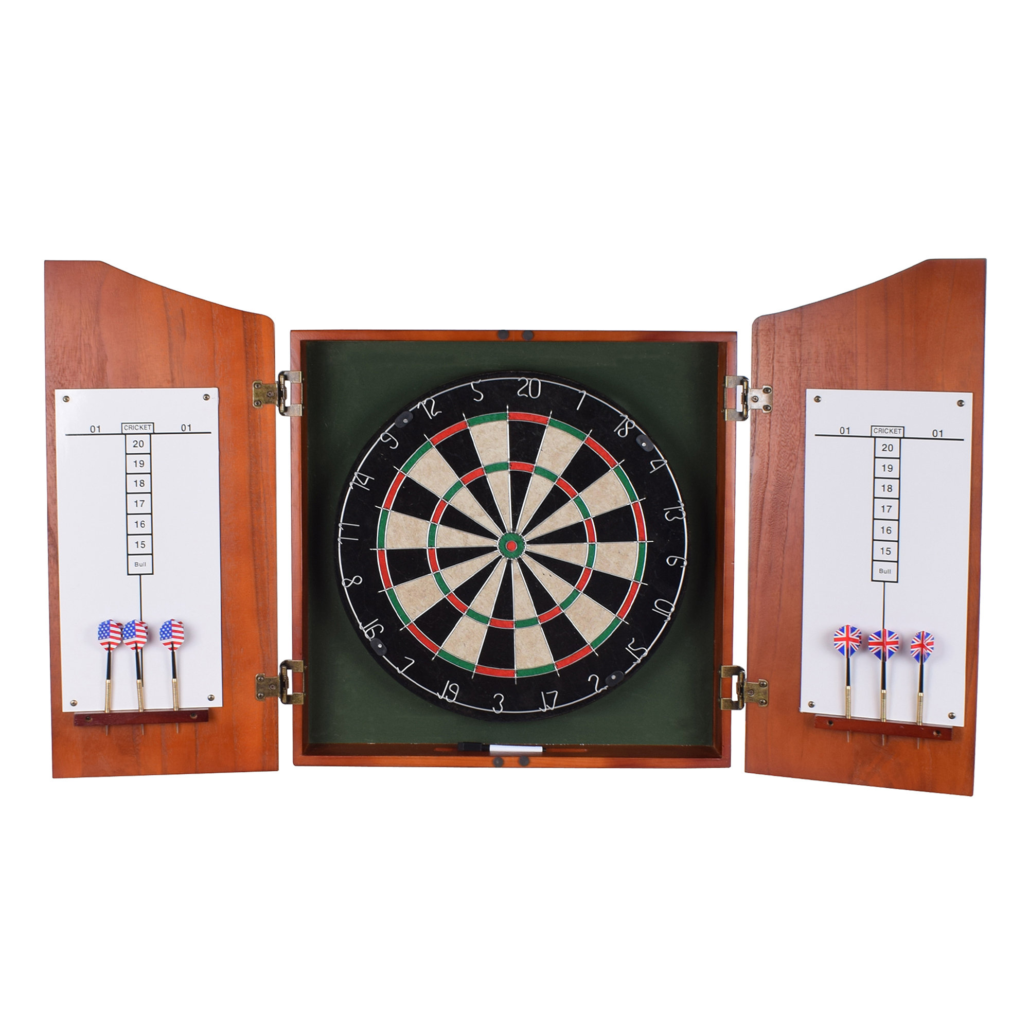 Hathaway Games Centerpoint Solid Wood Sisal Dartboard & Cabinet with ...