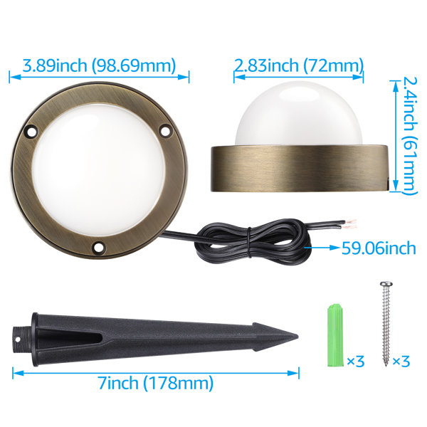 LEDVANS Luna LED Landscape Lighting, 12-24V AC/DC Low Voltage Path ...