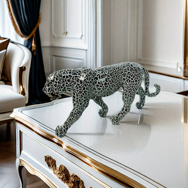 House of Avana Modern Geometric Leopard Miniature Statue | Perigold