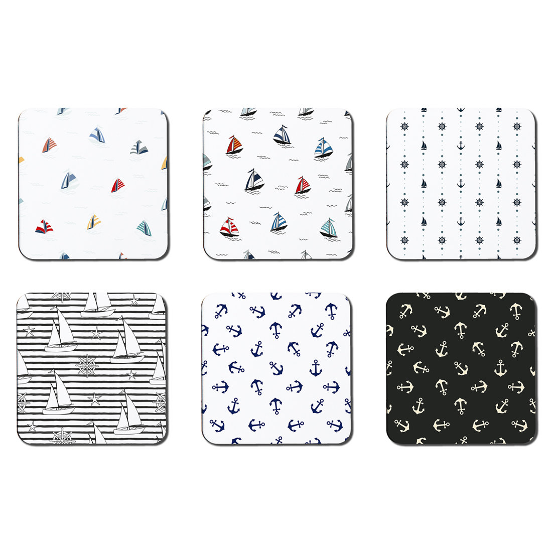 Longshore Tides Sailing Designer 6 Piece Coaster Set | Wayfair.co.uk