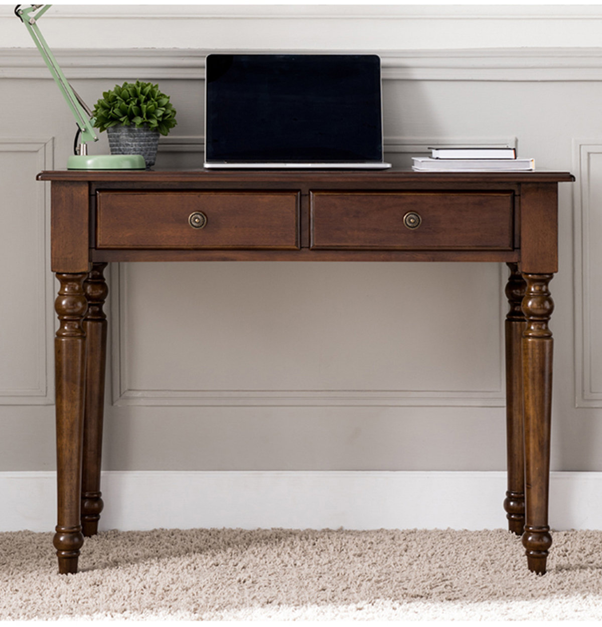 Darby Home Co American Small Desk All Solid Wood Computer Desk Home ...