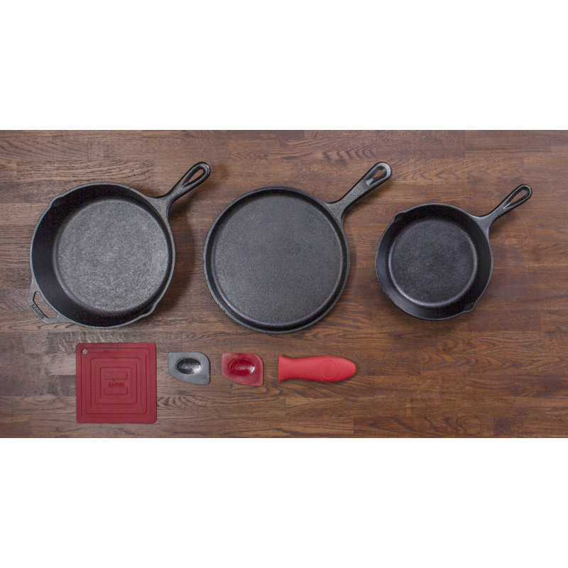 Lodge 7 Piece Cast Iron Essential Skillet Set & Reviews | Wayfair