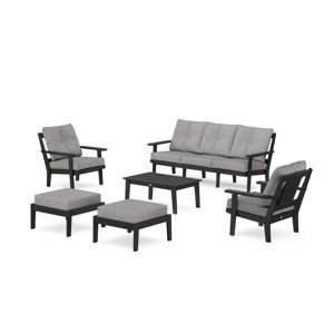 POLYWOOD® Prairie 6 Piece Sofa Seating Group with Cushions | Wayfair