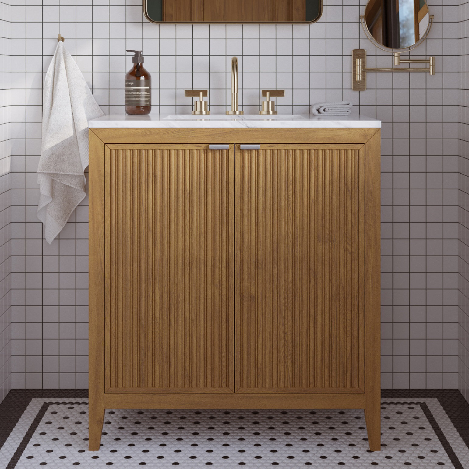 Highbury Furnishings Kendal Reeded Vanity & Reviews | Wayfair