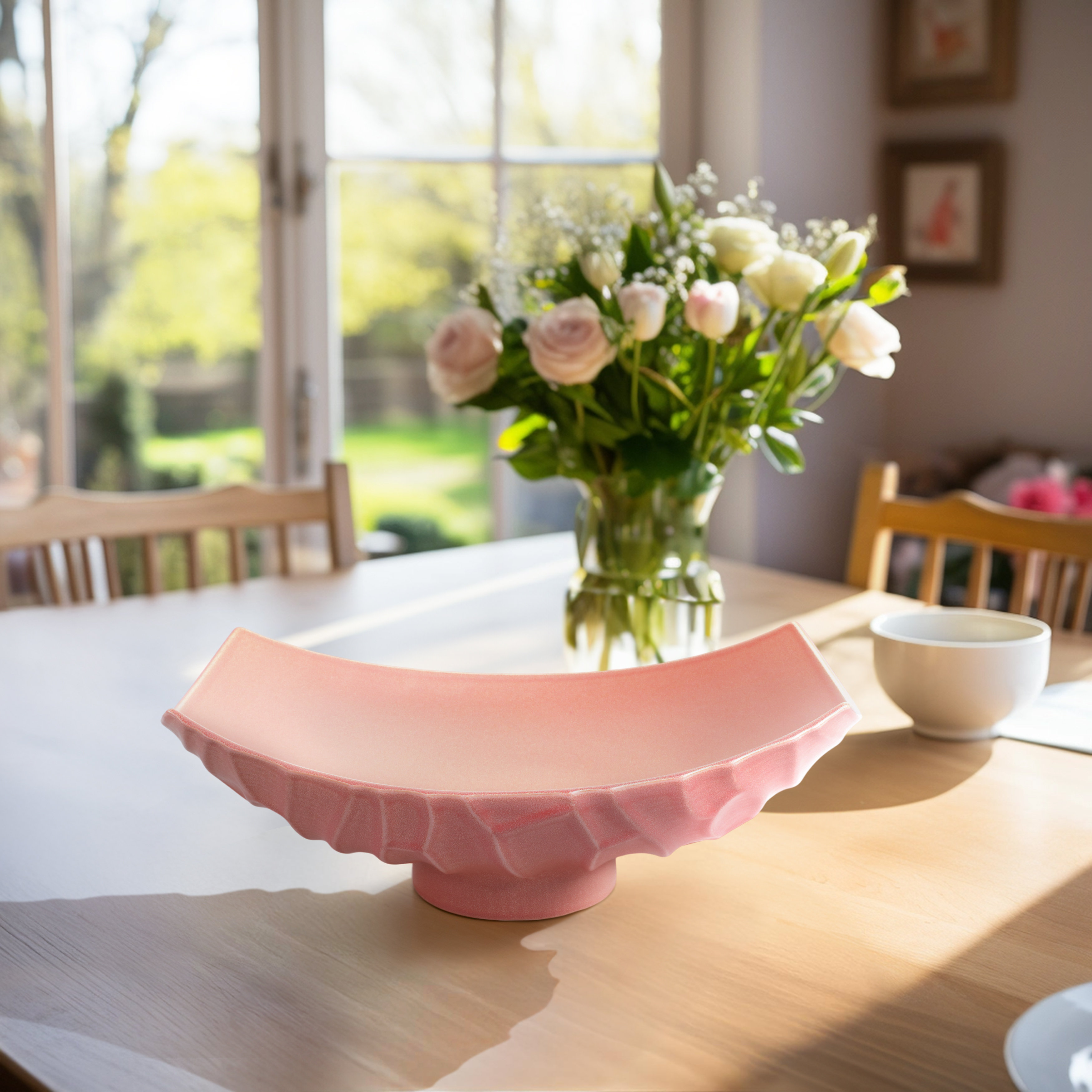 Orren Ellis 17" Quinlan Porcelain Tray, Bean Red | Wayfair