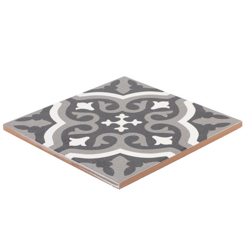 Industry Tile Tradition 8" x 8" Ceramic Spanish Wall & Floor Tile ...