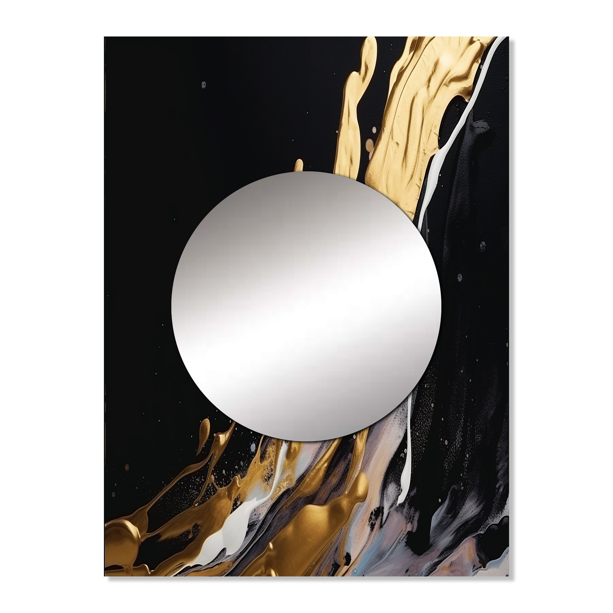 East Urban Home Gold And Black Captivating Marble III - Abstract Marble ...