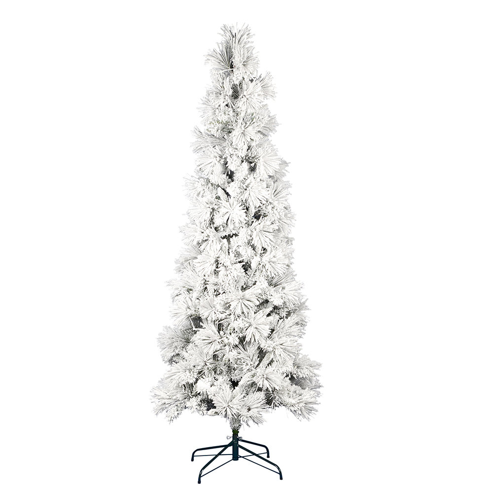 The Holiday Aisle® 9'' X 44" Unlit Flocked Atka Pine Pencil Artificial ...