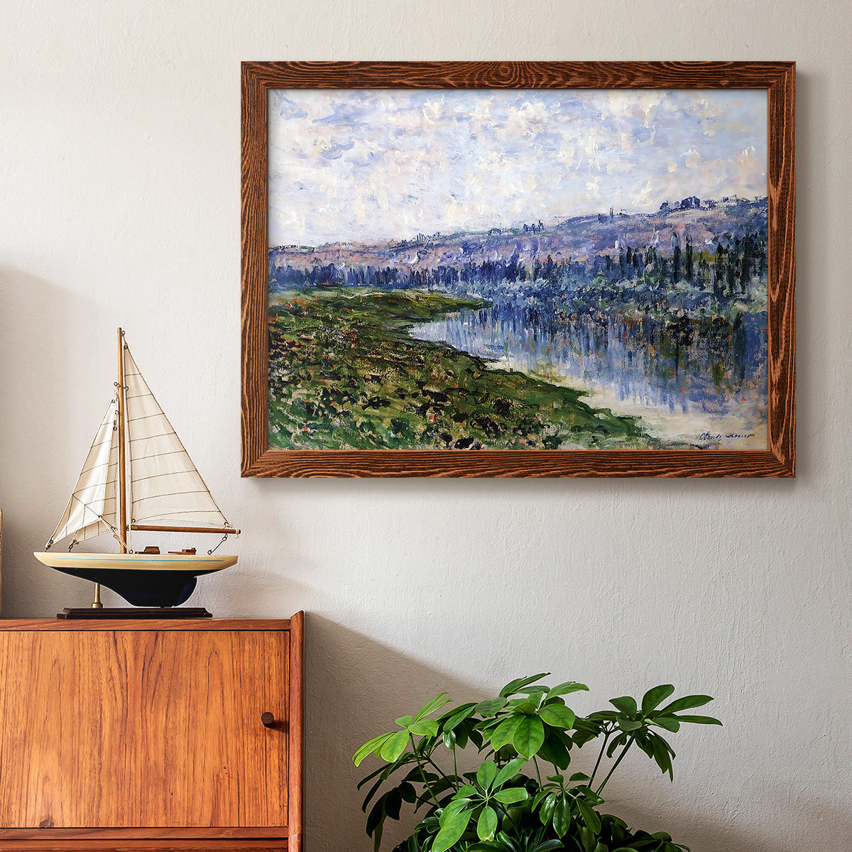 Wexford Home The Seine And The Chaantemesle Hills, 1880 Framed On ...