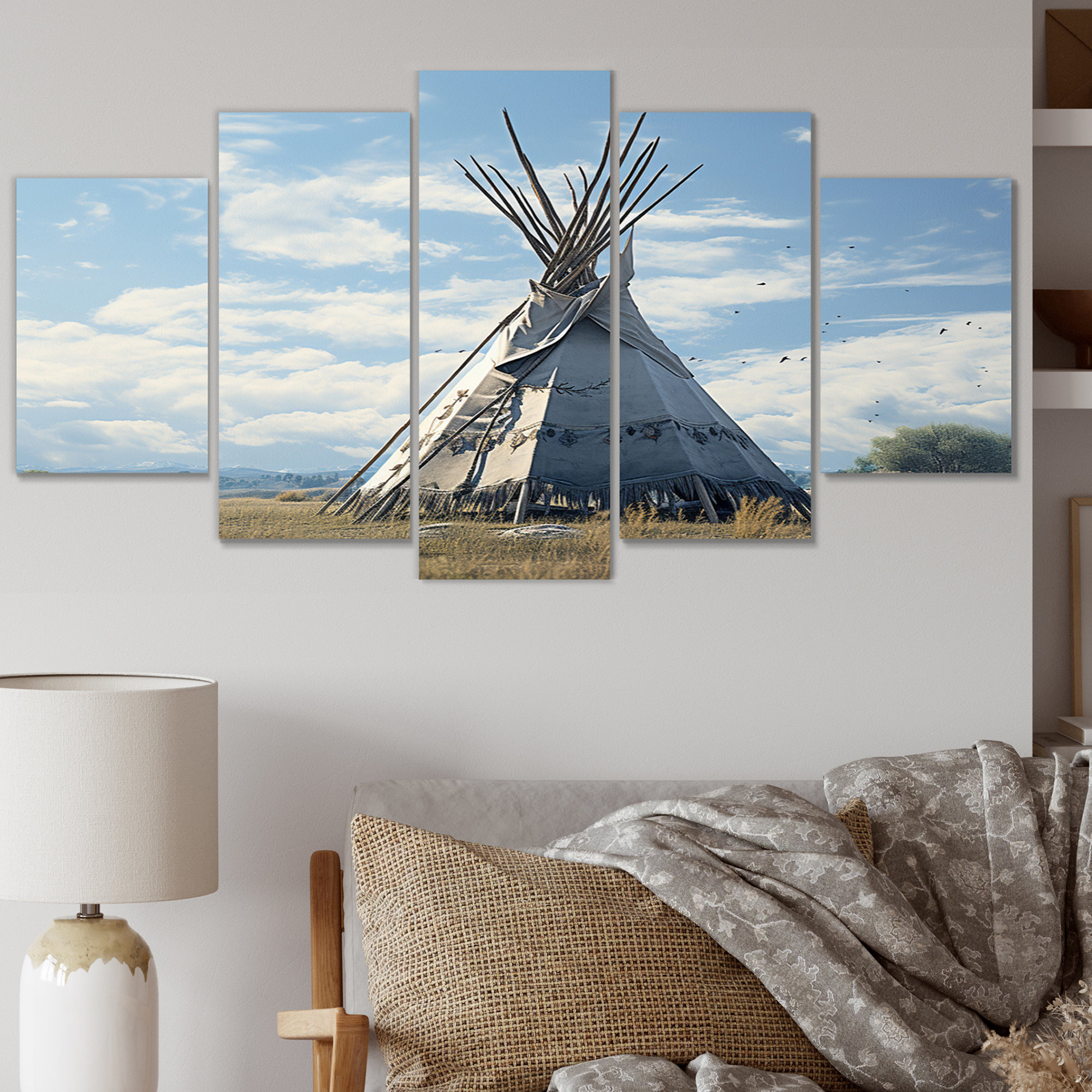 Millwood Pines White Blue Native Tipi Spiritual Oasis - Native American ...