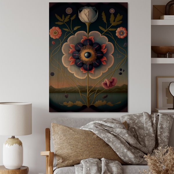 Red Barrel Studio® Blossoming Geometric Flower Art II " Blossoming ...