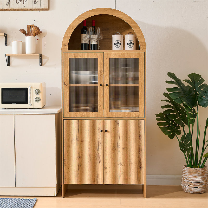 Wrought Studio™ Arched Display Cabinet | Wayfair