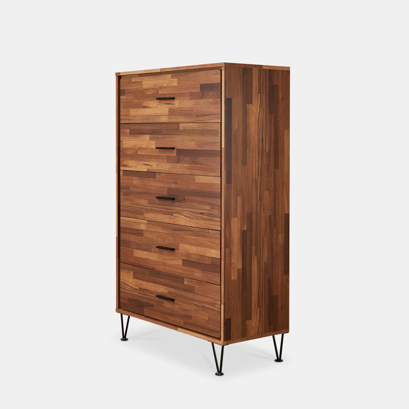 FOSHNATURE Hestia Walnut Finish Chest | Wayfair