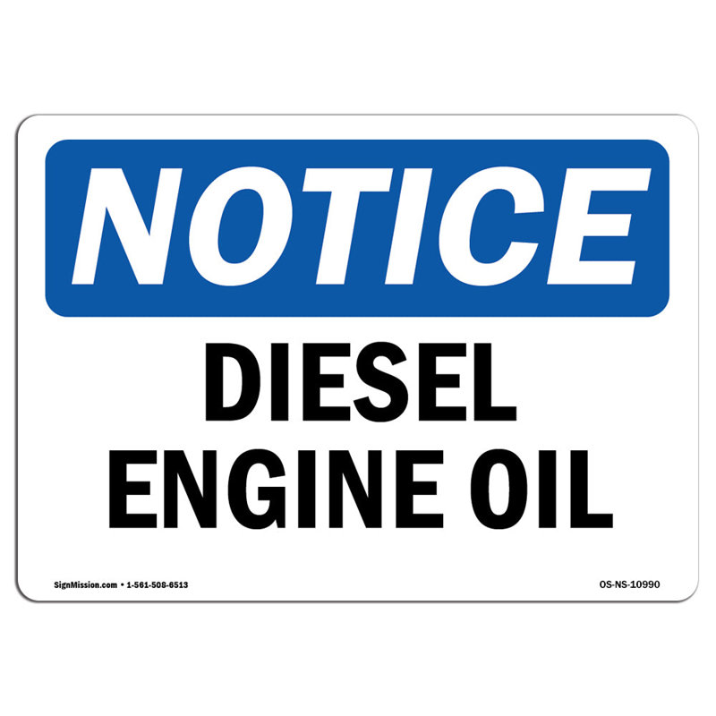 SignMission Diesel Engine Oil Sign | Wayfair