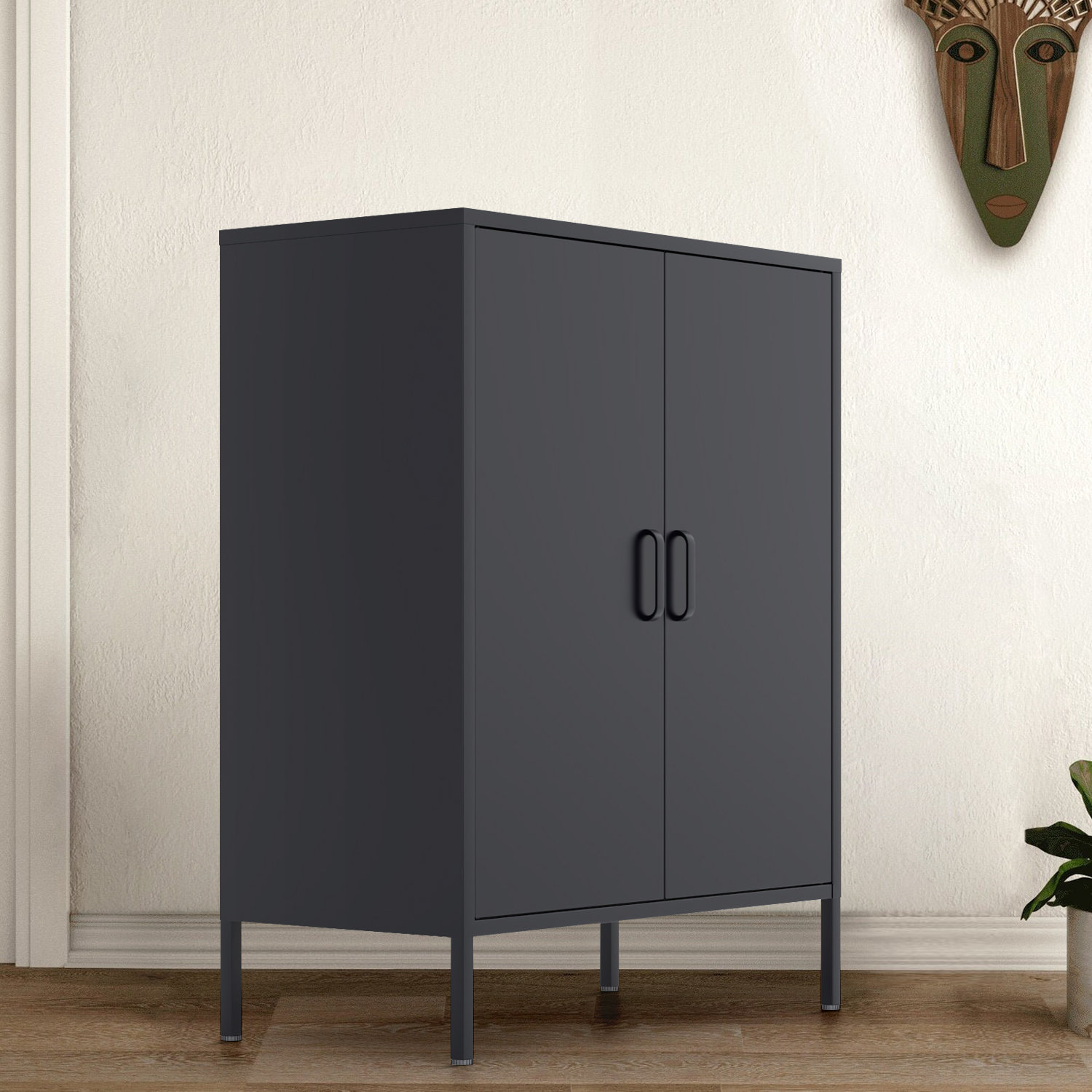 Inbox Zero Janay 31.5'' Wide 2 - Shelf Storage Cabinet | Wayfair