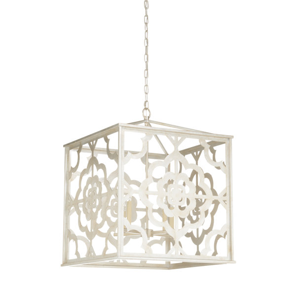 Chelsea House Geyer Trellis 4 - Light Dimmable Lantern Square ...
