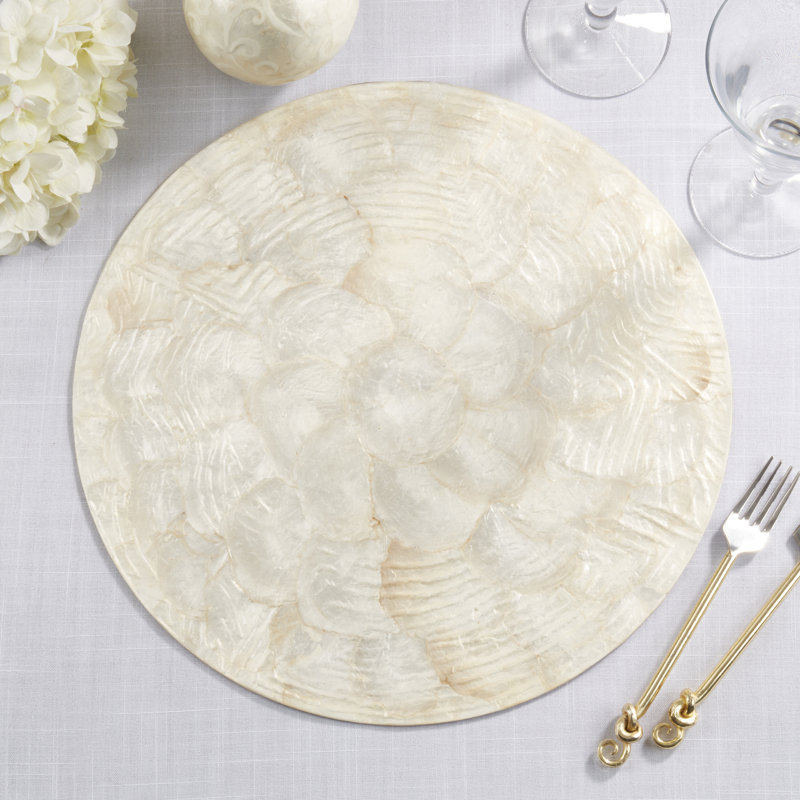 Saro Wavy Capiz Shell Placemat (Set of 4) | Wayfair