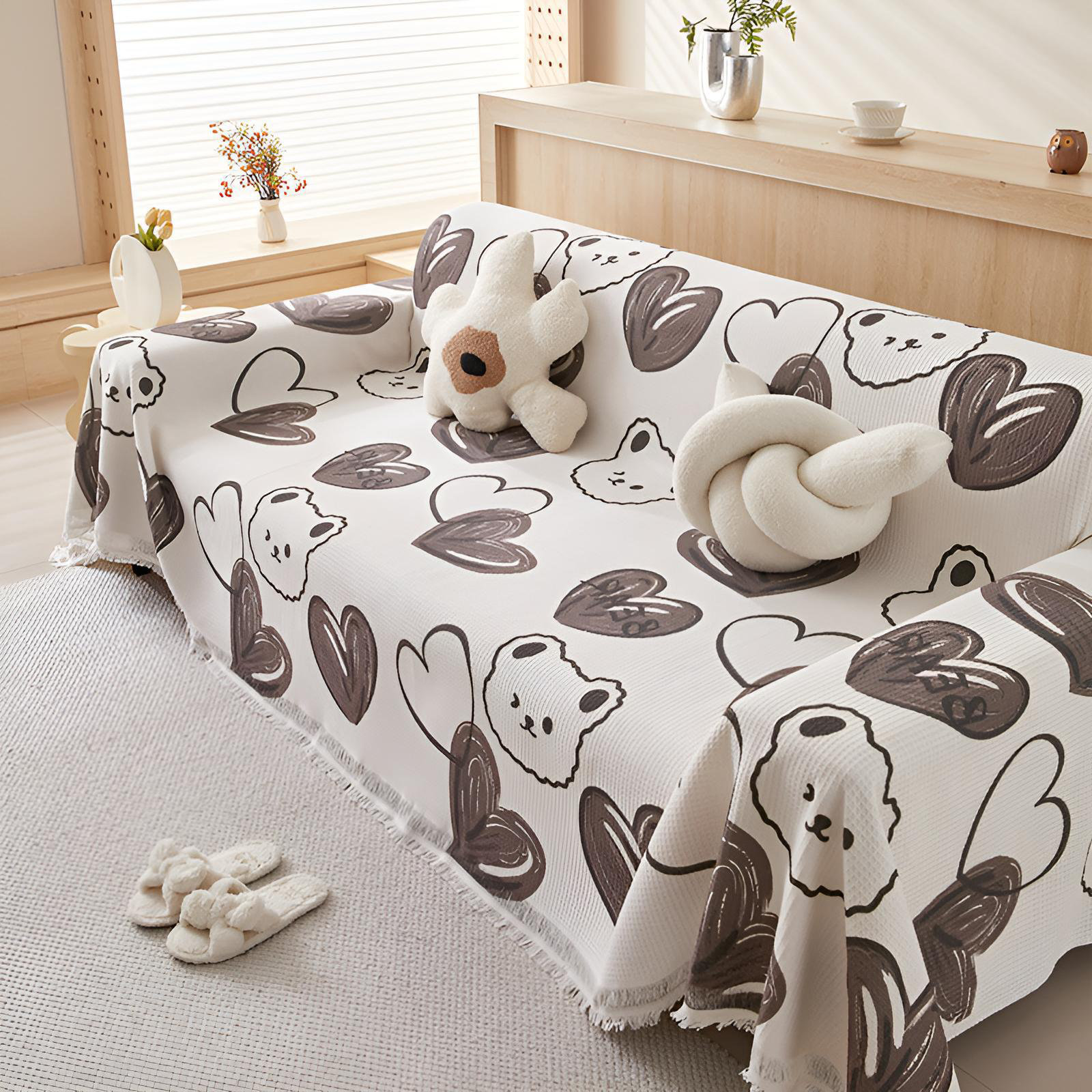 Rebrilliant Non-Slip Sofa Cover Cloth, Full Coverage Sofa Cushion | Wayfair