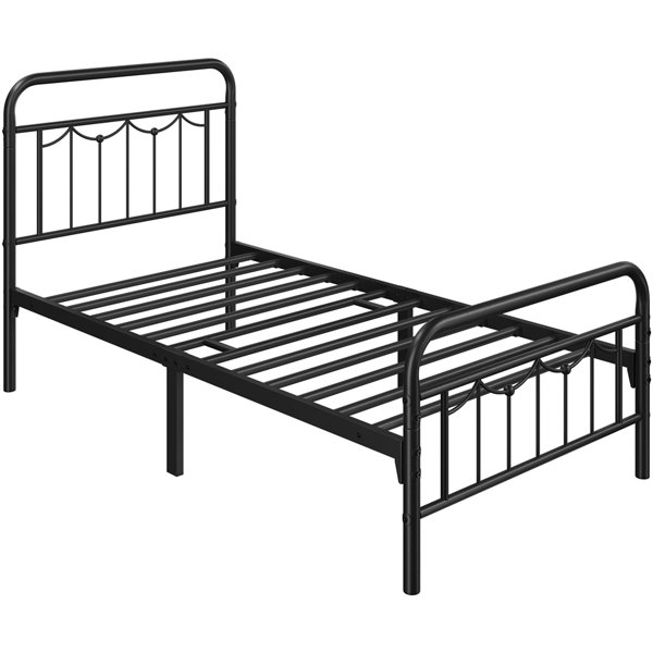 Laurel Foundry Modern Farmhouse Dravin Metal Bed Frame with Vintage ...