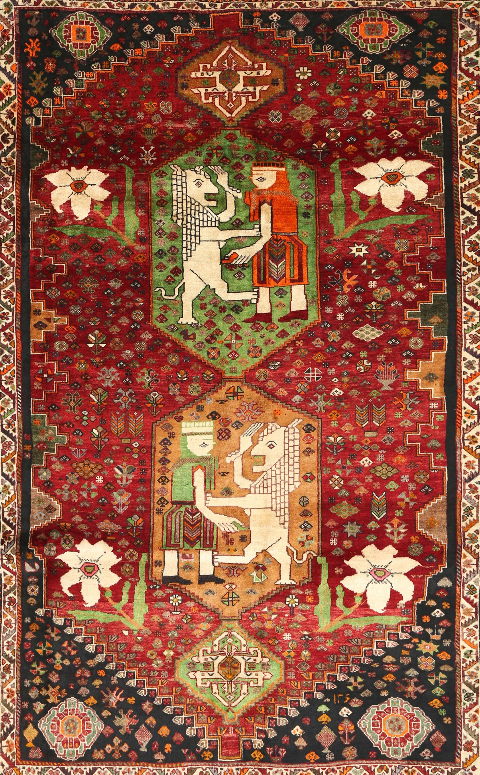 Bungalow Rose Southwestern Maroon/Black Area Rug | Wayfair