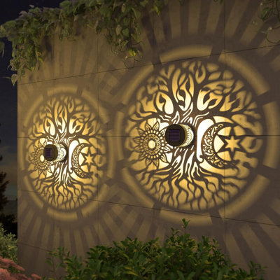 Fashion Finesse 4 Pack Solar Fence Lights Solar Outdoor Wall Lights ...