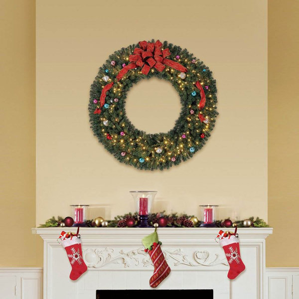 Polygroup Trading Ltd 7' Lighted Artificial Pine Christmas Tree ...