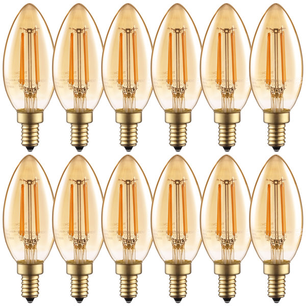 TORCHSTAR 40 Watt Equivalent B11 E12/Candelabra Dimmable 2200K LED Bulb ...