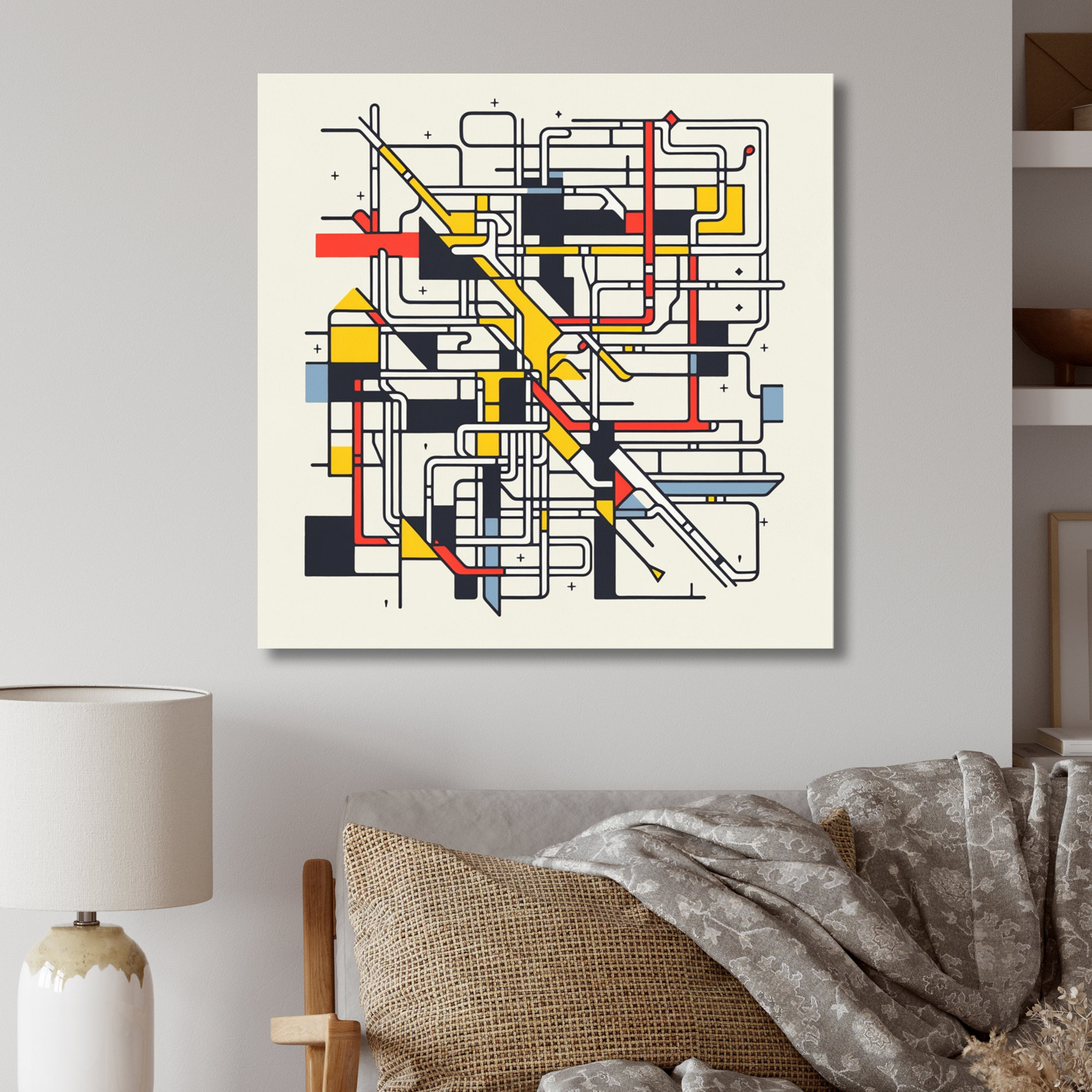 Ivy Bronx Dzenita Radical Simplicity - Abstract Midcentury Metal Wall ...