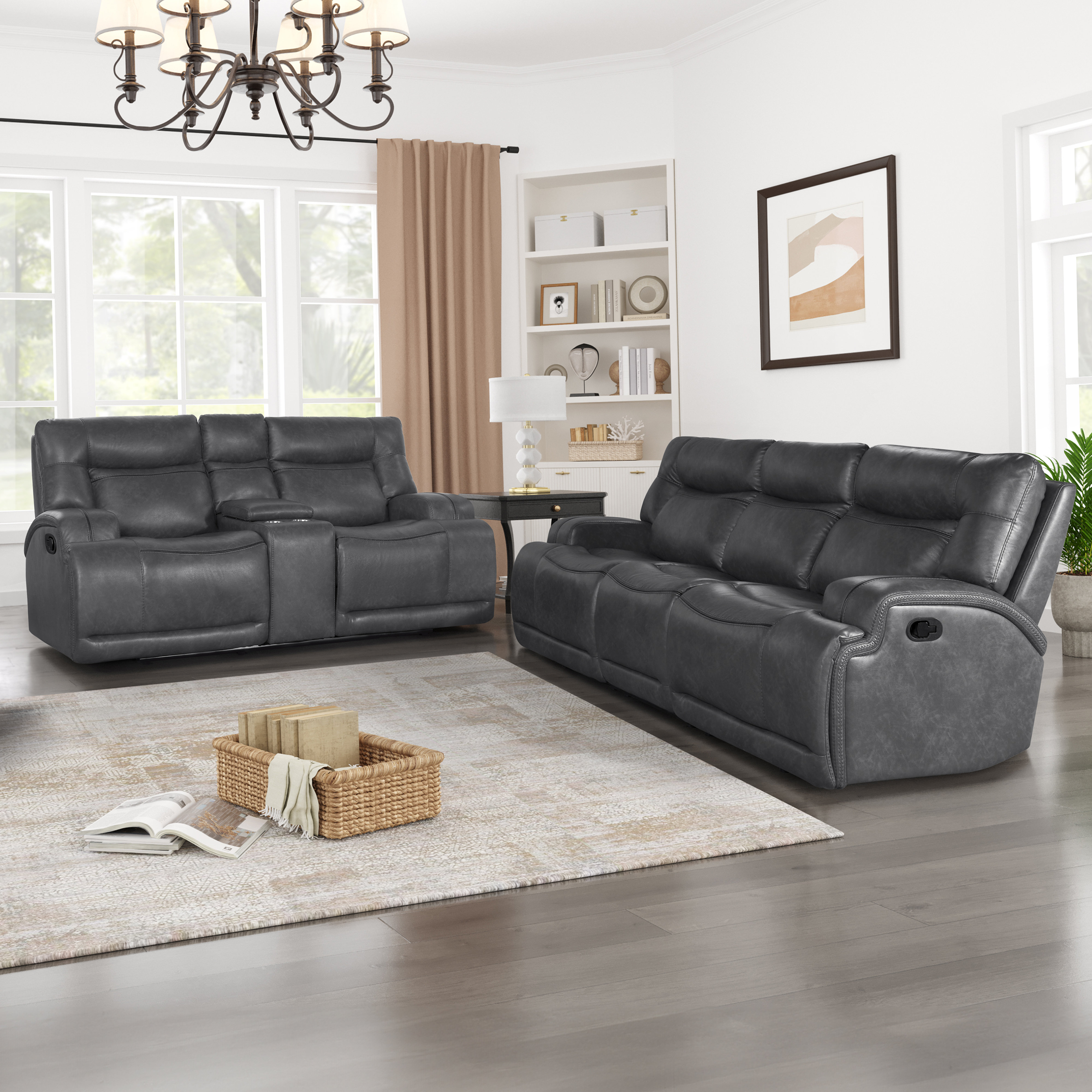 Lark Manor™ Fuchs 2-Piece Manual Living Room Set Gray | Wayfair