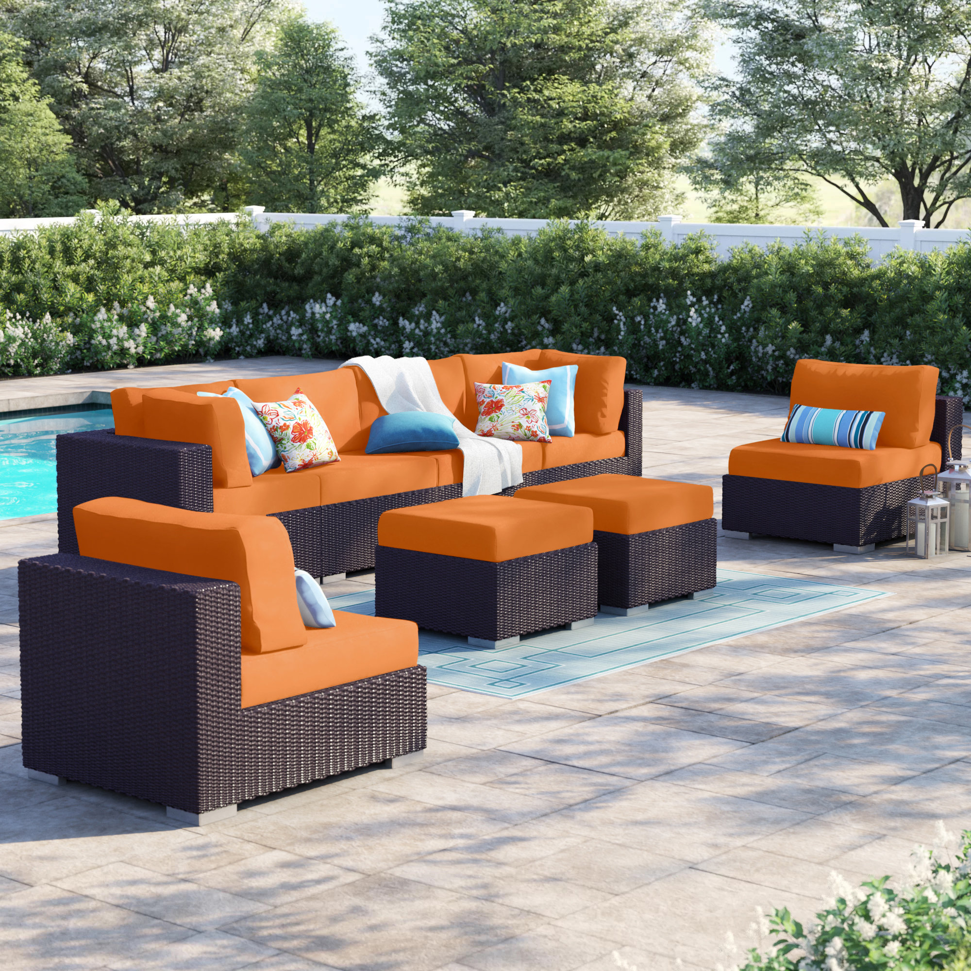 Freeport Park® Convene 8 Piece Outdoor Patio Sectional Set | Wayfair