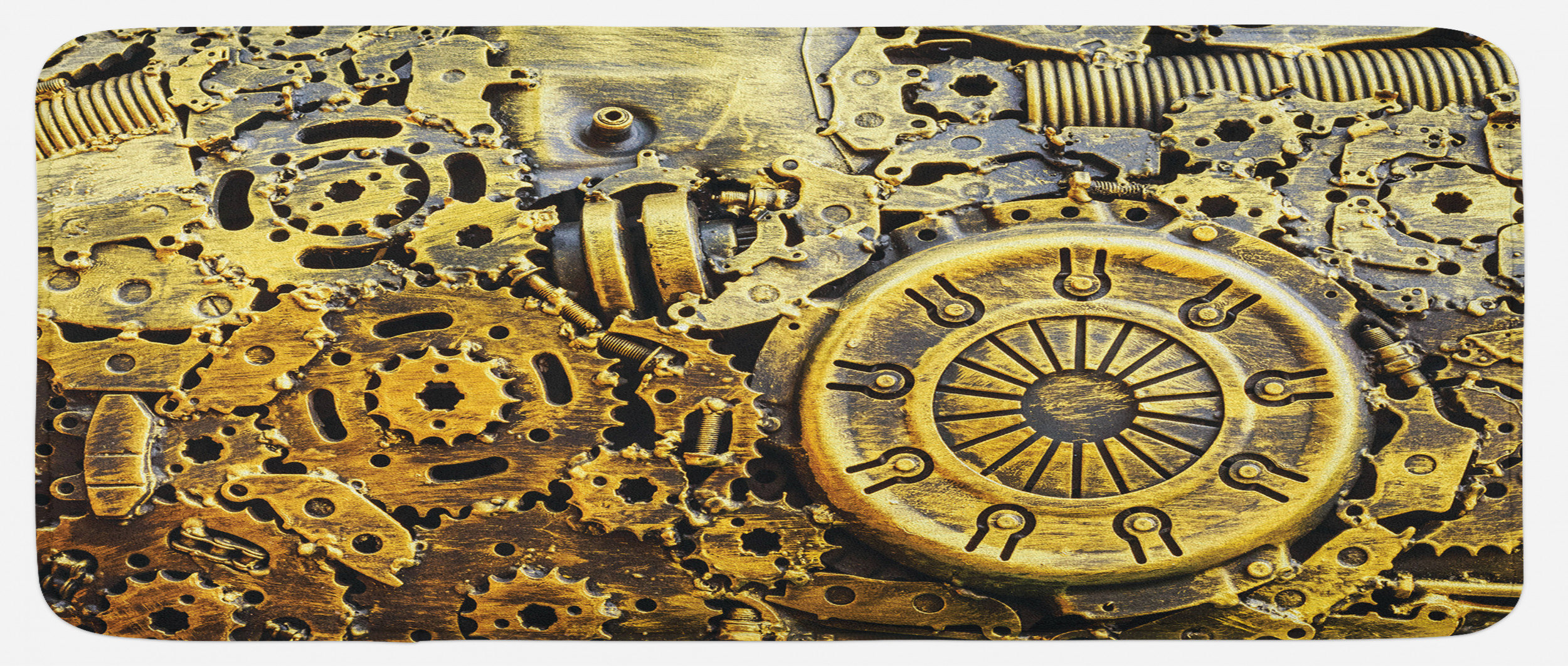 East Urban Home Steampunk Kitchen Mat | Wayfair