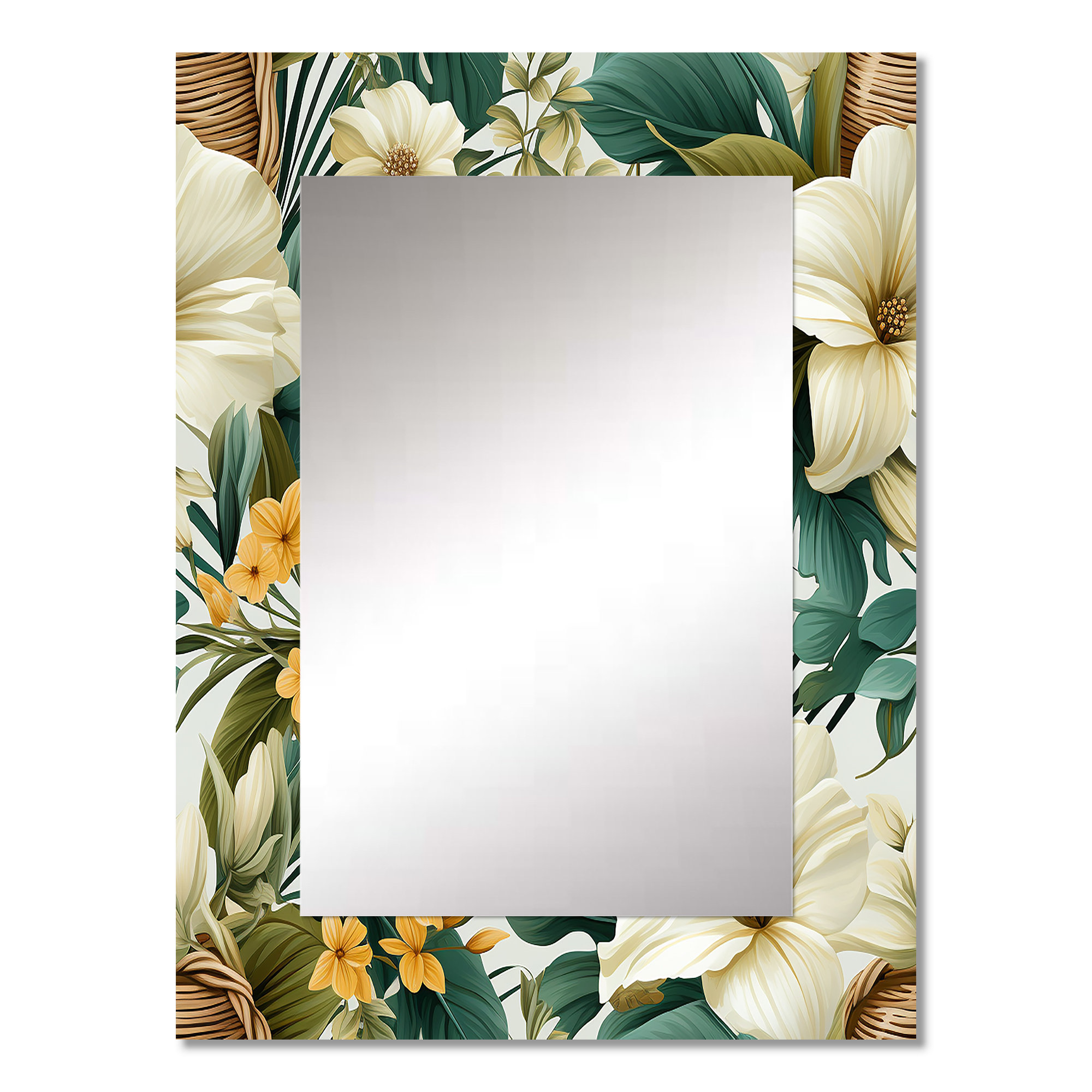 Bungalow Rose Averyl Boho Botanical Oasis Palm - tropical Mirror ...