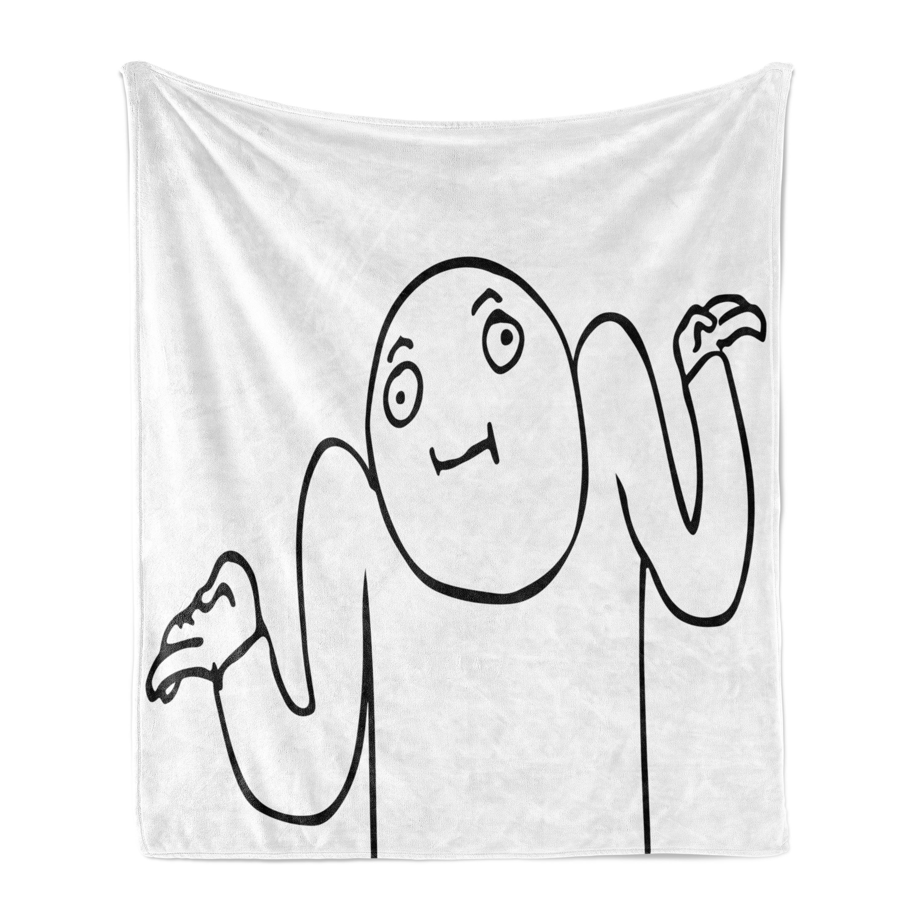 Ambesonne Humor Fleece Throw Blanket Whaever Guy Meme Sketchy Black and ...
