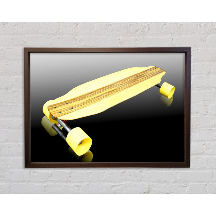 Bright Star Retro Skateboard - Single Picture Frame Art Prints on ...