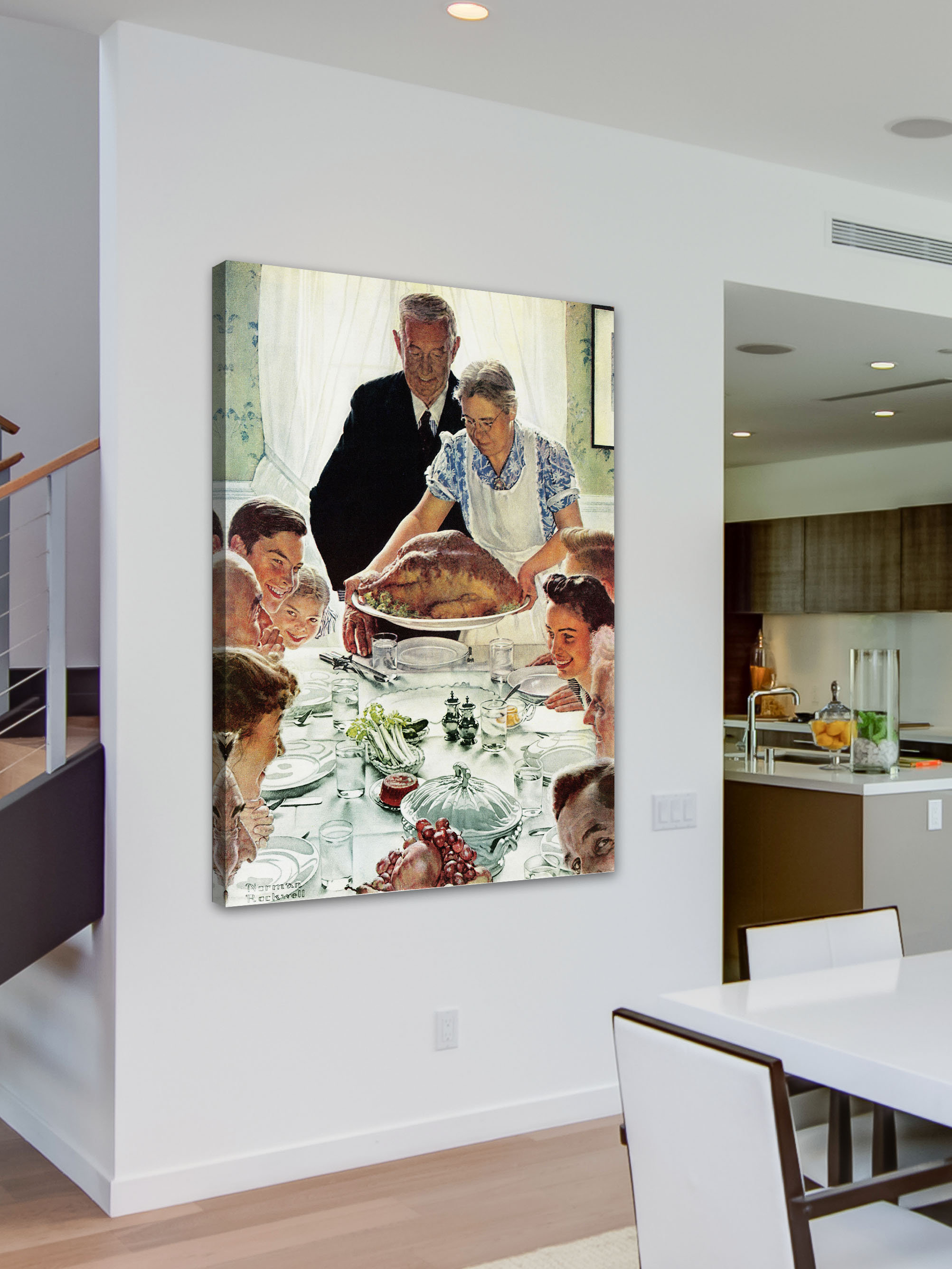 Vault W Artwork 'Freedom From Want' by Norman Rockwell Painting Print ...