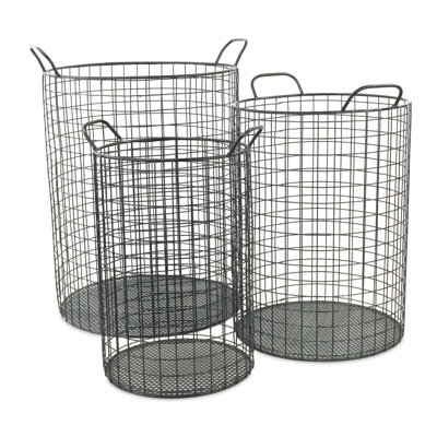 Williston Forge Tall Cylinder Wire Bins Basket & Reviews | Wayfair