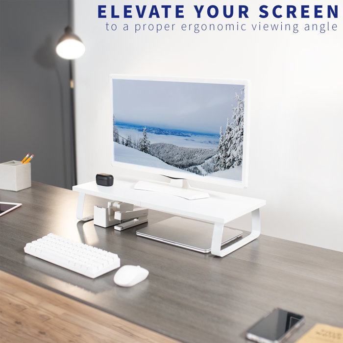 VIvo White Monitor Riser | Wayfair