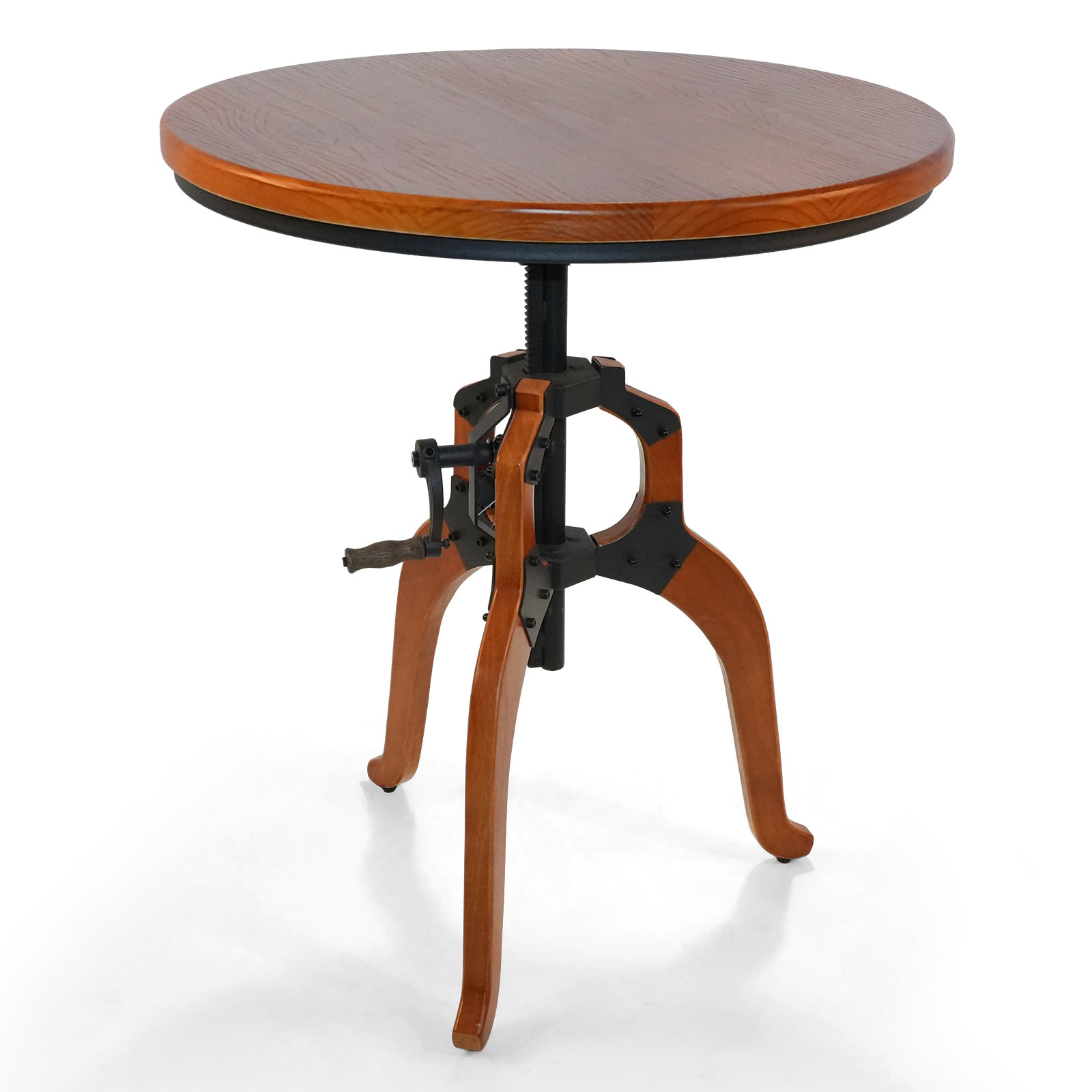 Williston Forge DiaVintage Industrial Crank Table With Mechanical ...